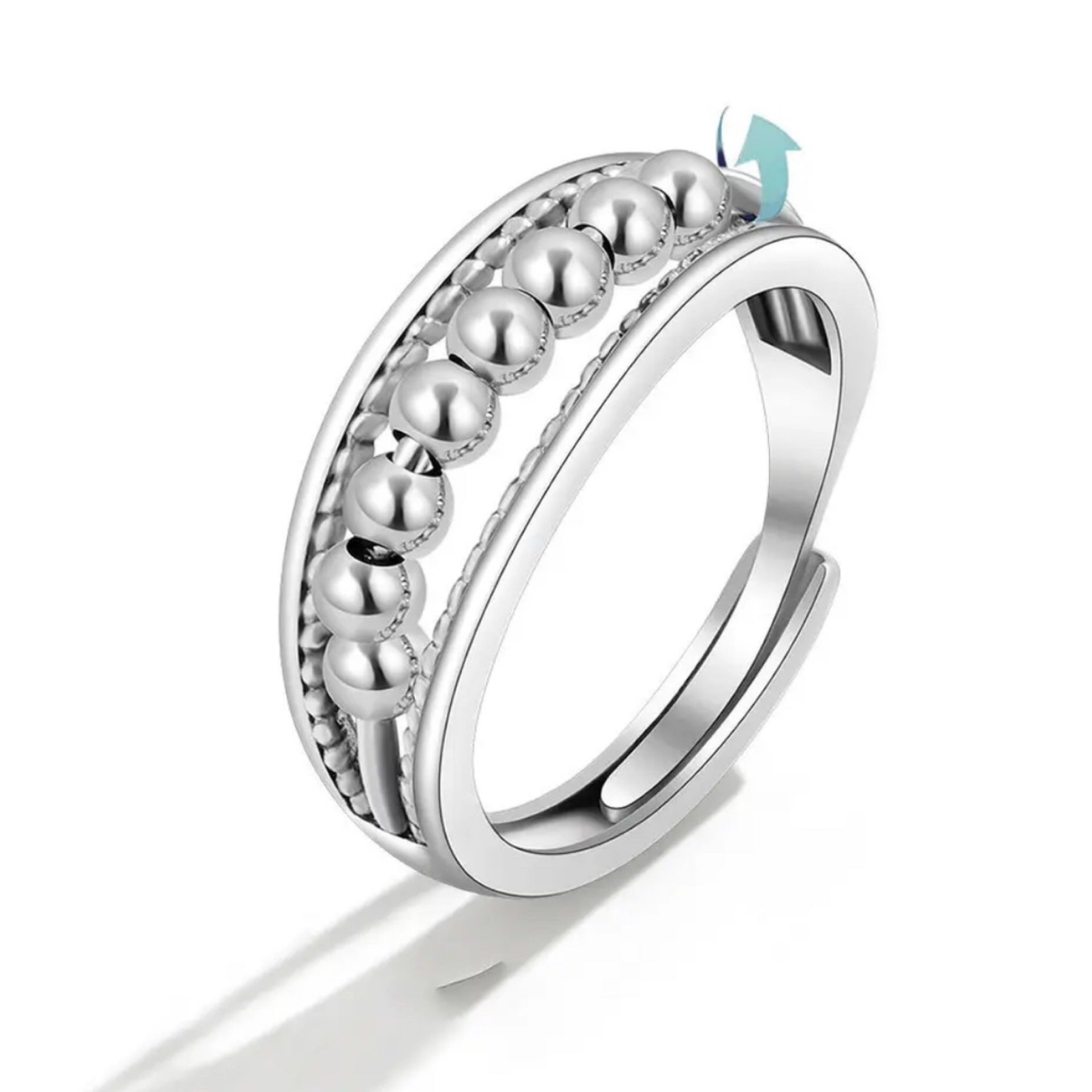 Ring with beads for anxiety store